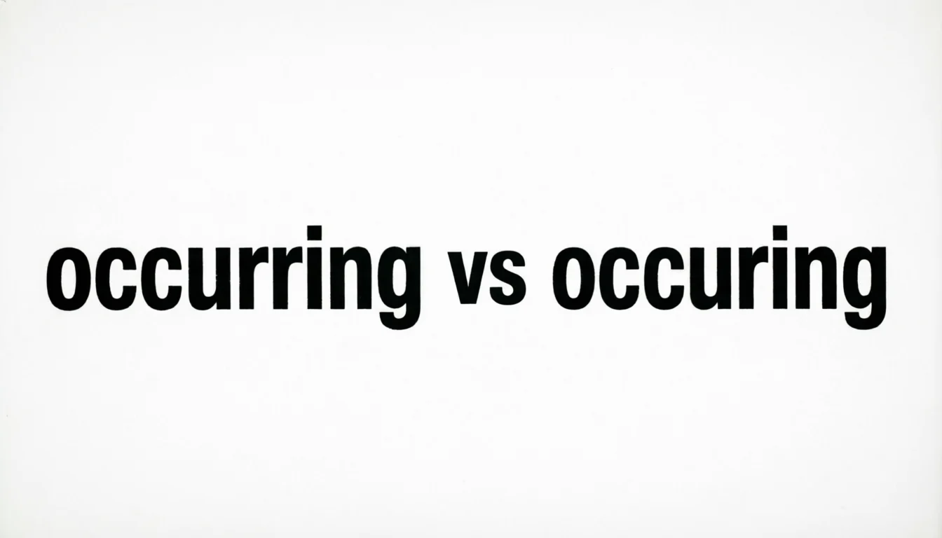 Occurring vs Occuring: Which Spelling Is Correct and Why?